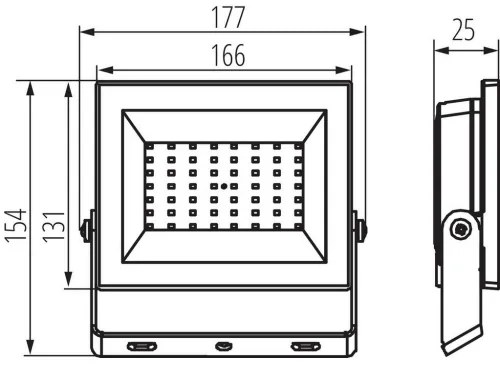 LED reflektor Kanlux Miledo GRUN NV LED-50-B 50W neutrální bílá 31393