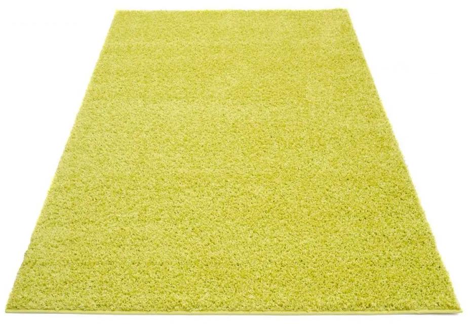Kusový koberec Shaggy Tokyo zelený 80x300cm