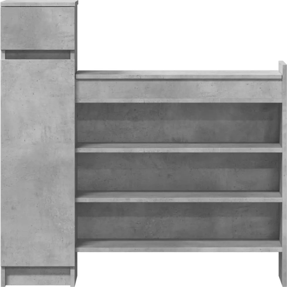 vidaXL Botník 100,5 x 28 x 100 cm kompozitní dřevo [840425] Barva: Betonová šedá