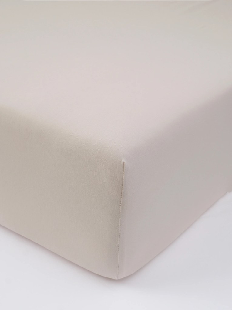 MK Lůžkoviny Jersey prostěradlo s elastanem 180 × 200 cm – přírodní