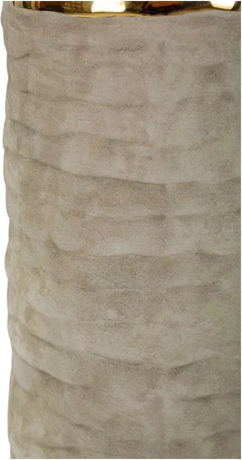 Světle šedá/krémová keramická stolní lampa s textilním stínidlem (výška 73 cm) Lima – Mauro Ferretti