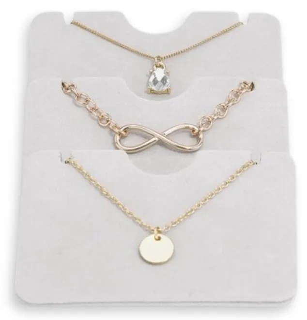 Sada vložek na řetízky do boxu na šperky Stackers Pendant Necklace Accessory Set of 3 | šedá 75918