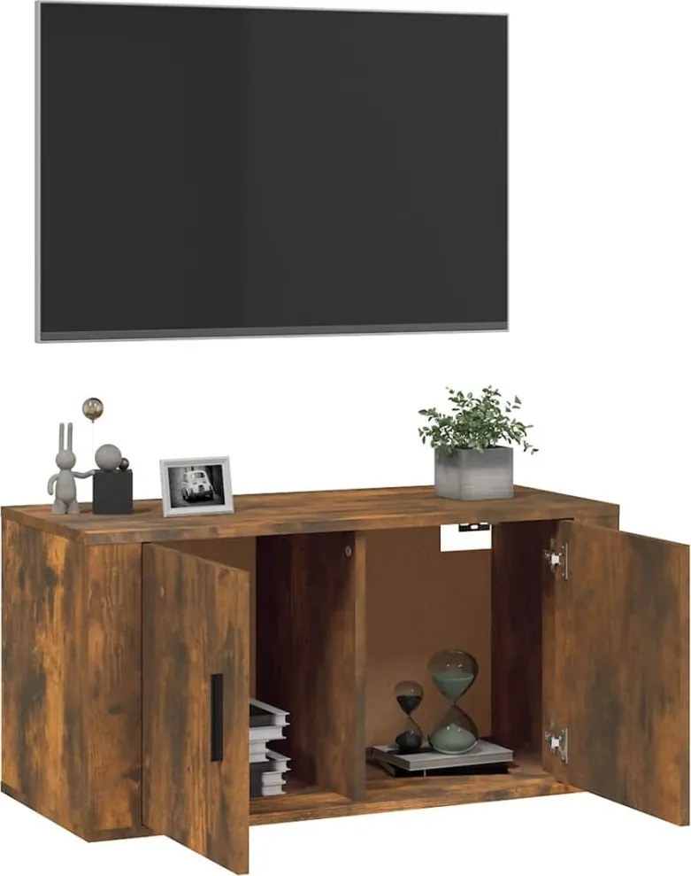 vidaXL Nástěnná TV skříňka 80x34,5x40 cm [816629] Barva: Bílá