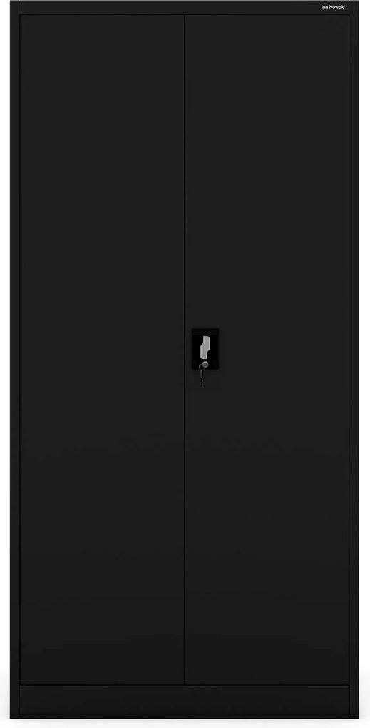 Víceúčelová kovová skříň s tyčí, černá, 900x1850x450 mm: DAWID All Black