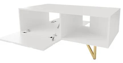 Konferenční stolek 100 2K Nivotis 02, Barva:: bíla / bíly lesk