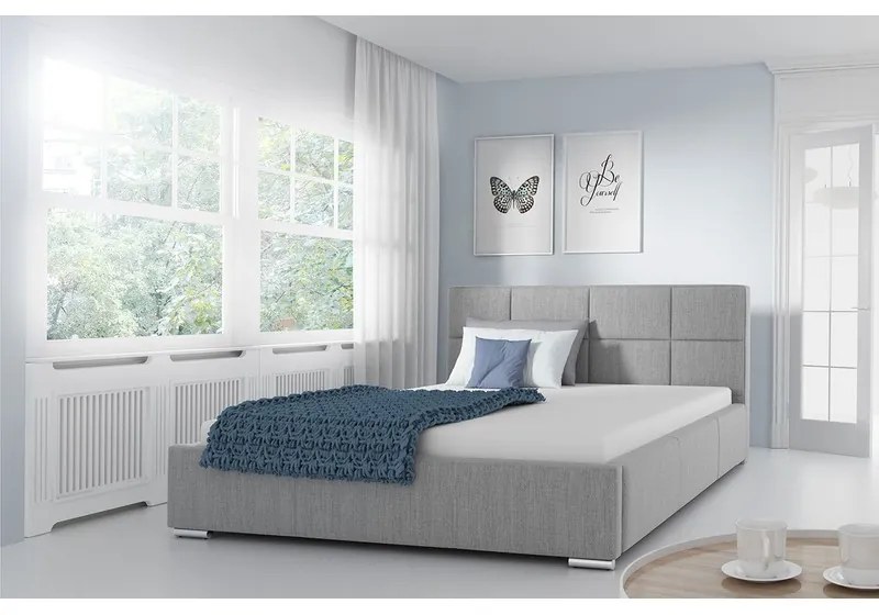 Čalouněná postel Alita, Rozměr postele: 180 x 200 cm, Barva:: ekokůže Soft 017 (bílá)
