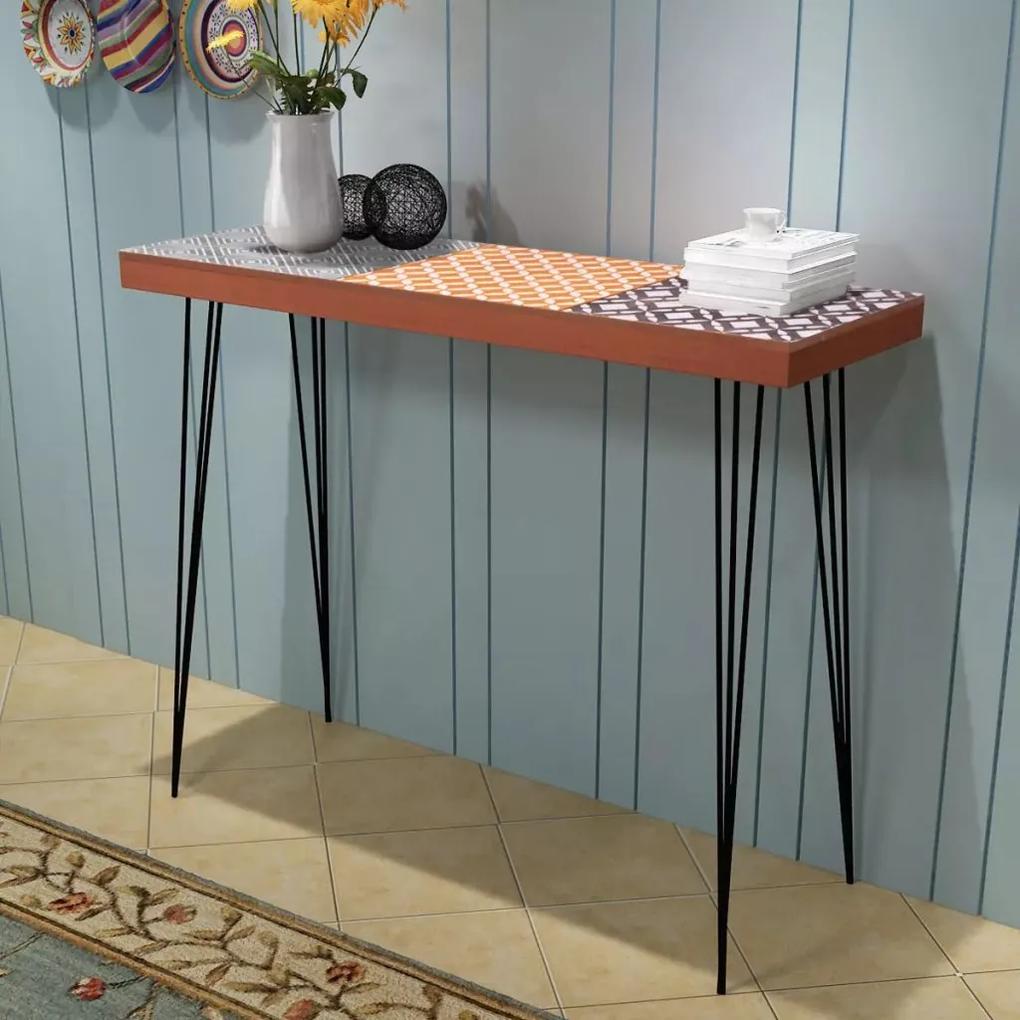 Konzolový stolek Hart |  90x30x71,5 cm | hnědý