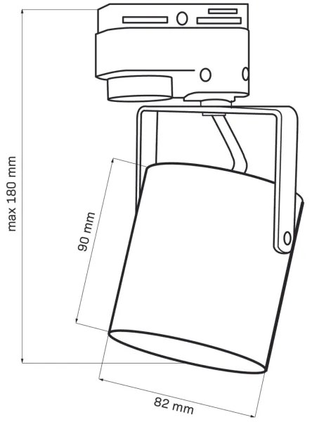 Bodové svítidlo do lištového systému MINOR 3xGU10/10W/230V + 1 m lištový systém