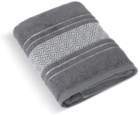 Bellatex Froté ručník Mozaika, tmavě šedý - 50x100 cm