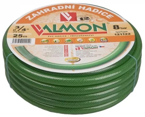 Hadice zahradní zelená transparentní Valmon - 3/4", role 50 m