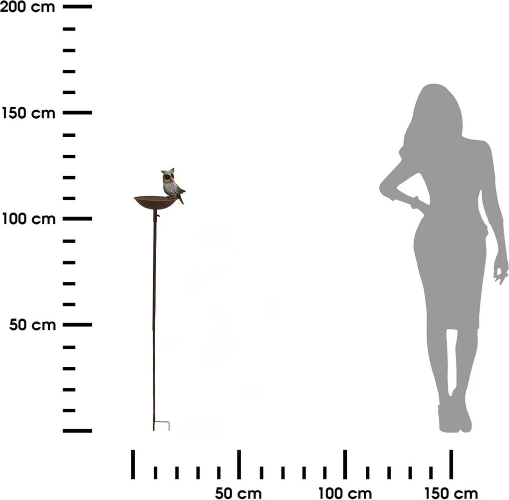 Krmítko pro ptáky OWL 124,5 cm hnědé