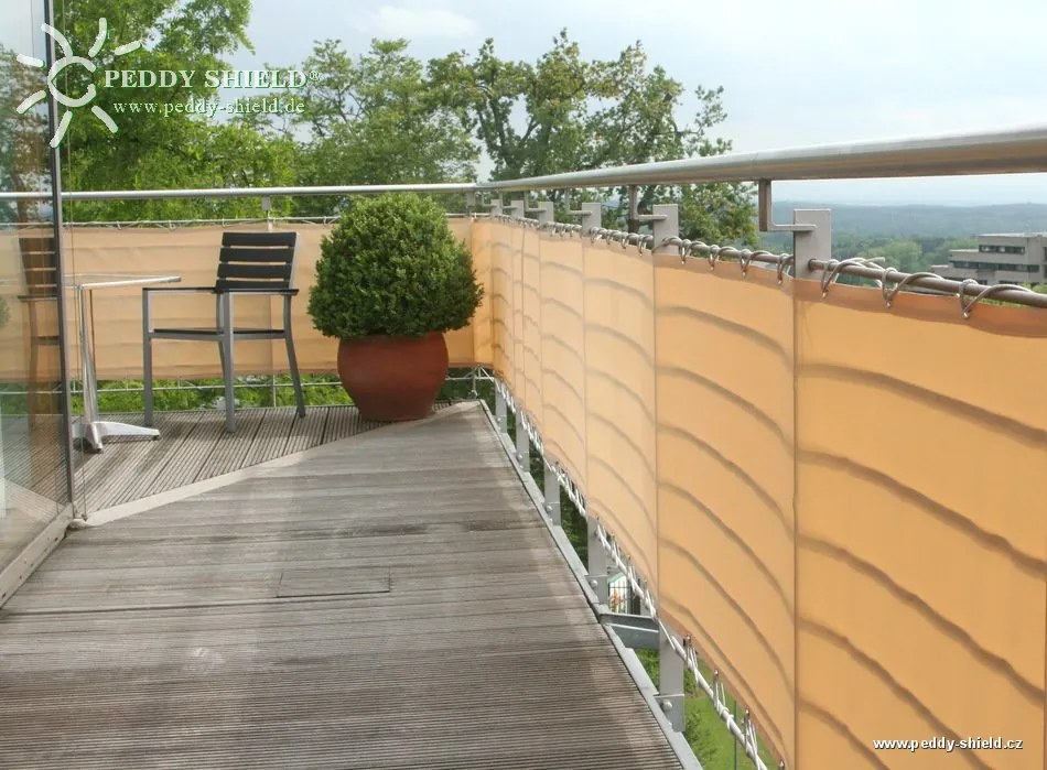 Peddy Shield Balkónová plachta 75x300 cm, barva sisal