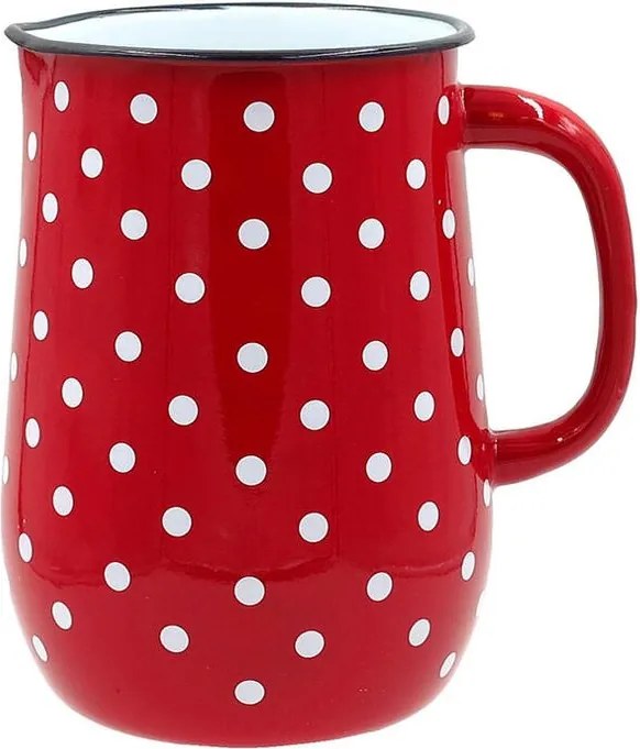 Smaltovaný džbán 2,5 l červený