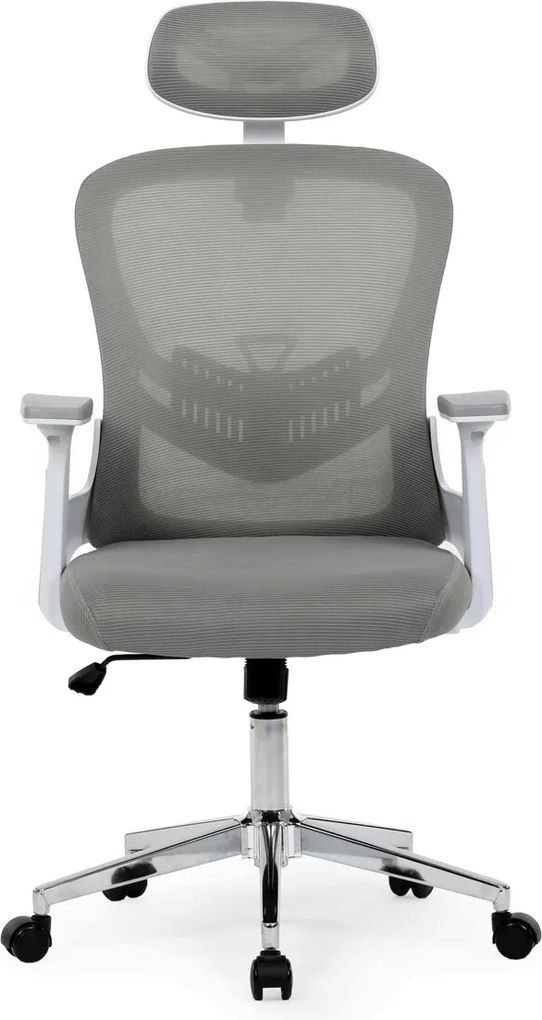 Ergonomická kancelářská židle EMILIE - šedá síťovina