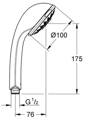 Grohe Relexa 100 Five Ruční sprcha 5 proudů 28796000