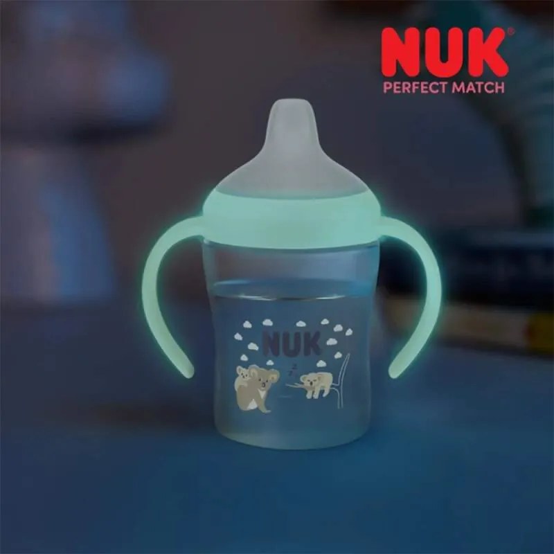 Kojenecká láhev NUK Perfect Match na učení svíticí ve tmě Koala 150 ml