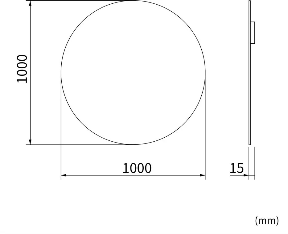 Erga Round, kulaté zrcadlo 100cm, ERG-V01-ROUND-1010-CL