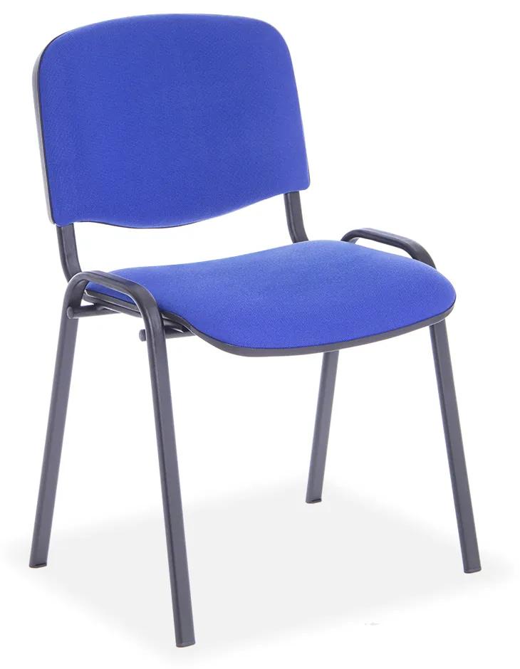 Konferenční židle Viva, černé nohy, modrá