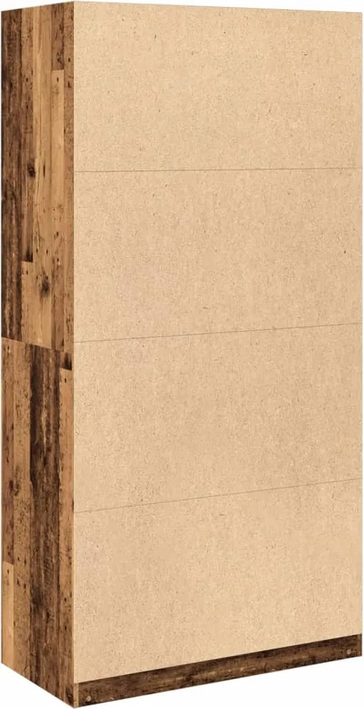 Šatní skříň old wood 100 x 50 x 200 cm kompozitní dřevo 3307808