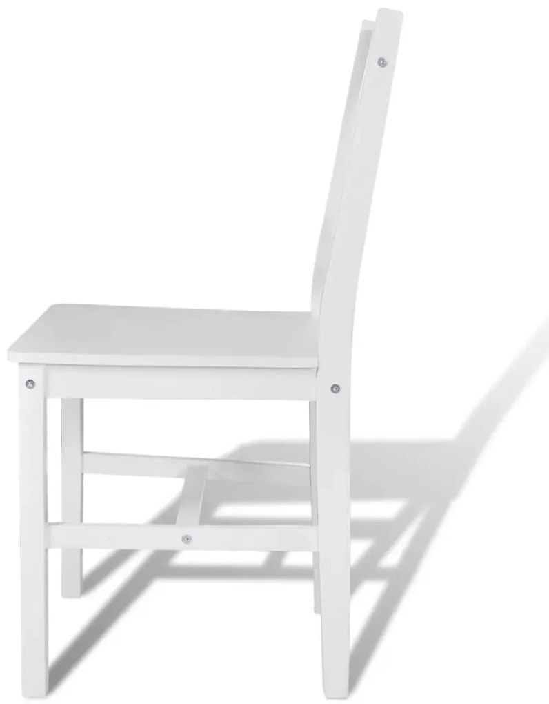 Jídelní židle 6 ks bílé borové dřevo - Default Title