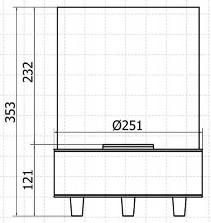 Planika Chantico Glassfire - BIO krb 36,1x25,1 cm 2,5kW