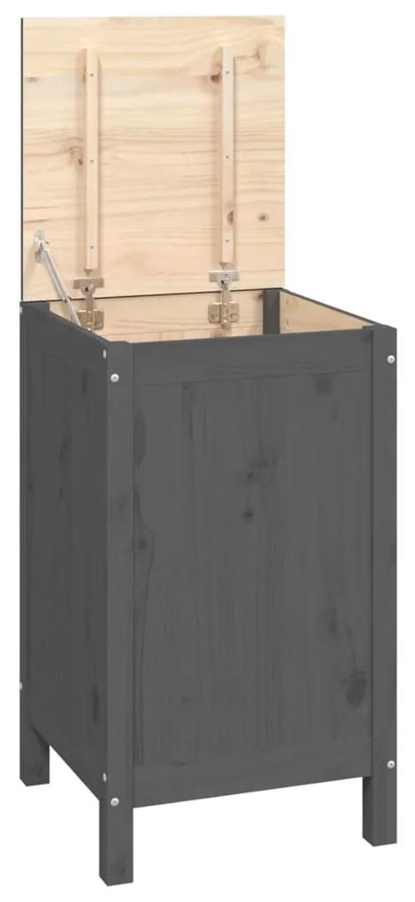 823576 vidaXL Box na prádlo šedý 44 x 44 x 76 cm masivní borové dřevo
