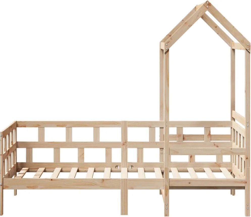 Válenda se střechou 80 x 200 cm masivní borové dřevo 3282237