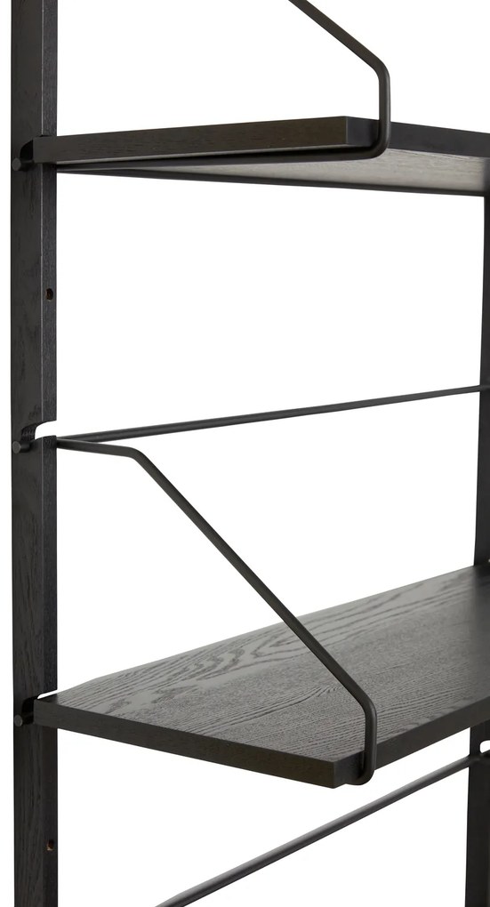 HÜBSCH Nástěnný regál NORM 180x80 cm černý 021321