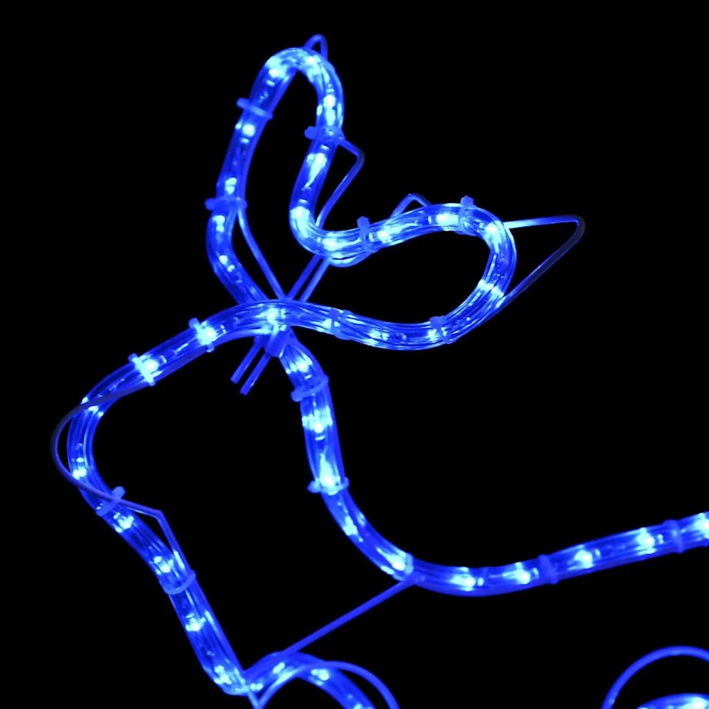 Vánoční dekorace sobi a sáně venkovní 576 LED diod 329812