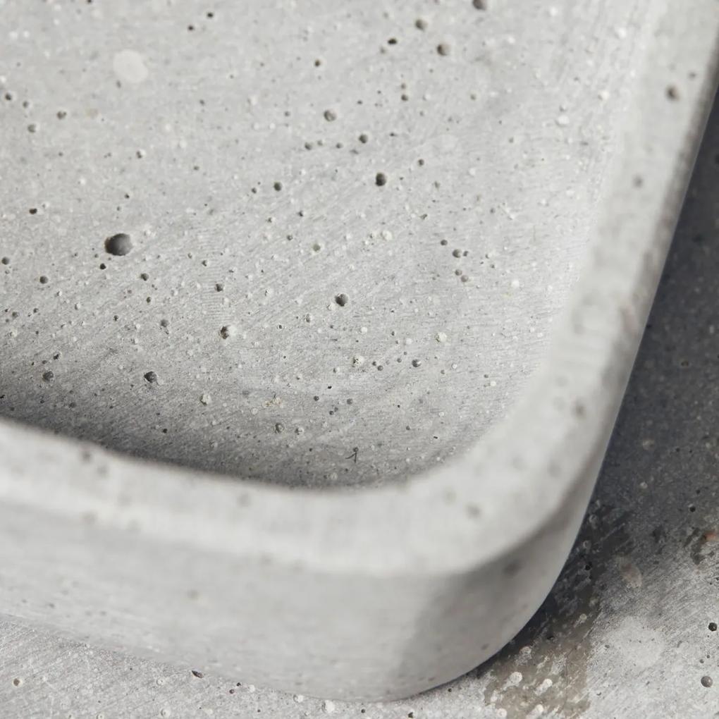 House Doctor Cementový tác Retra Grey Menší, šedá barva, beton