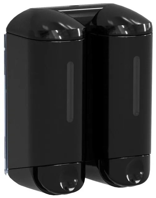 MARPLAST MARPLAST, SHOWER SMALL dvojitý dávkovač tekutého mýdla, 2x170ml, černá, A94603