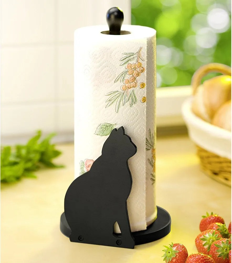 Stojan na papírové ručníky CAT, černý