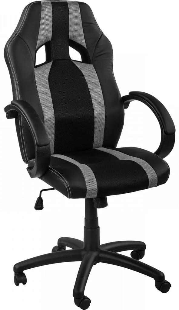 Goleto Kancelářská židle GS Series | šedo-černá s pruhy