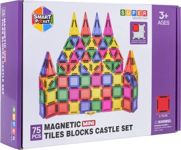 Magnetická stavebnice SUPER MAGNETISM Mini, 75 dílků