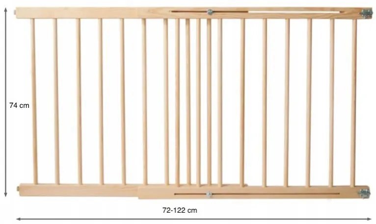 OL Zábrana dveře, schody 72-122 cm výška 74 cm