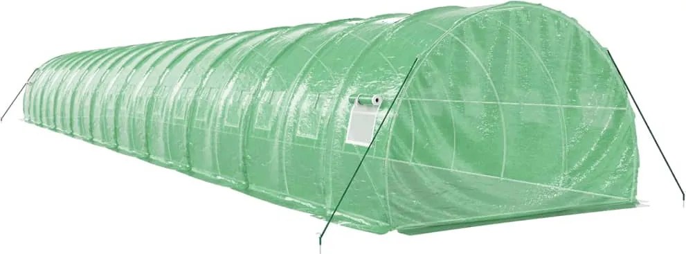 Skleník s ocelovým rámem zelený 60 m² 20 x 3 x 2 m 3188047