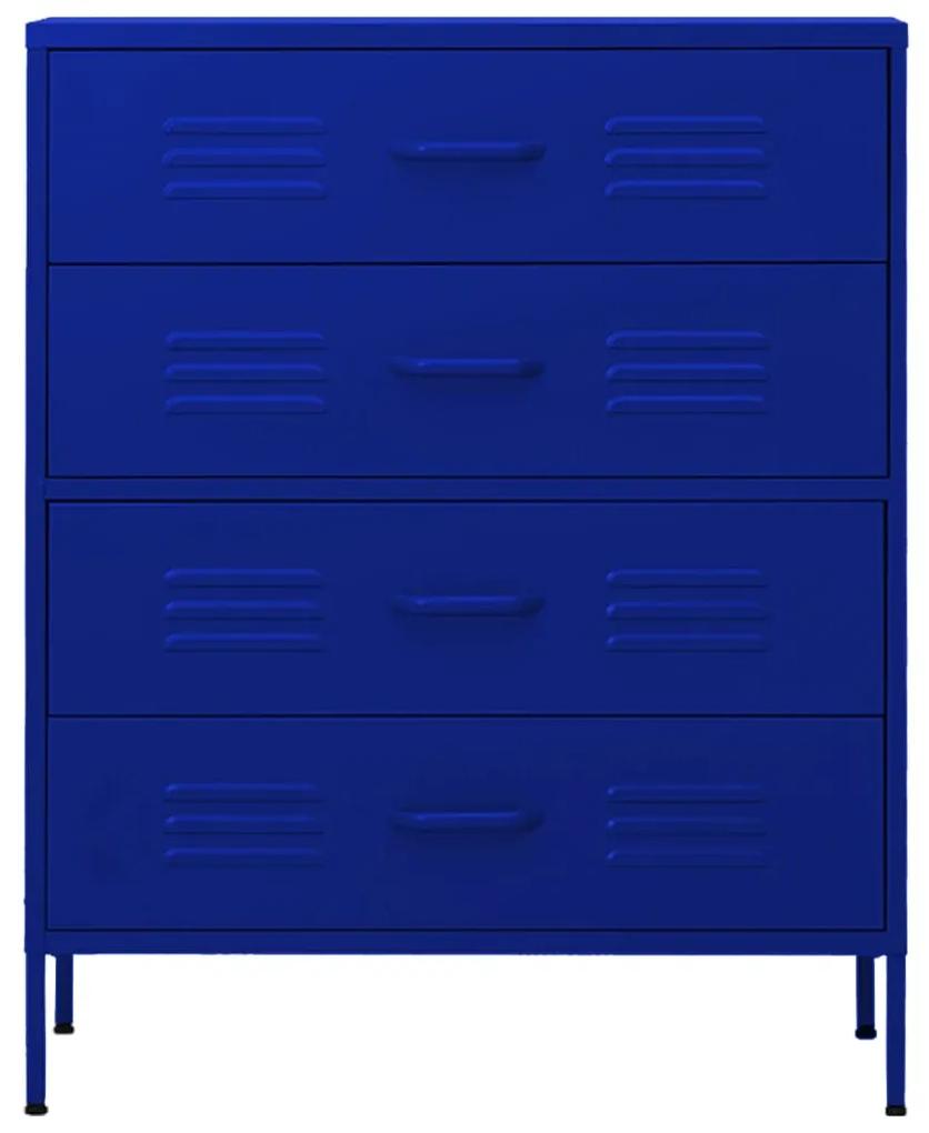 Komoda se zásuvkami námořnicky modrá 80 x 35 x 101,5 cm ocel