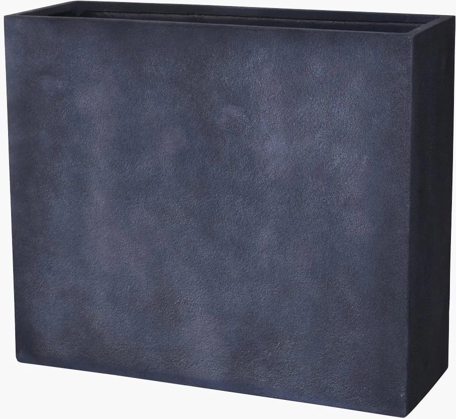 Květináč ELEMENTO, sklolaminát – vzhled kamene, šířka 88 cm, antracit
