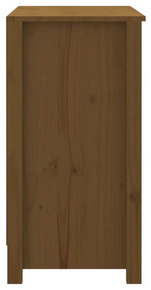 Knihovna medově hnědá 80 x 35 x 68 cm masivní borovice - Default Title