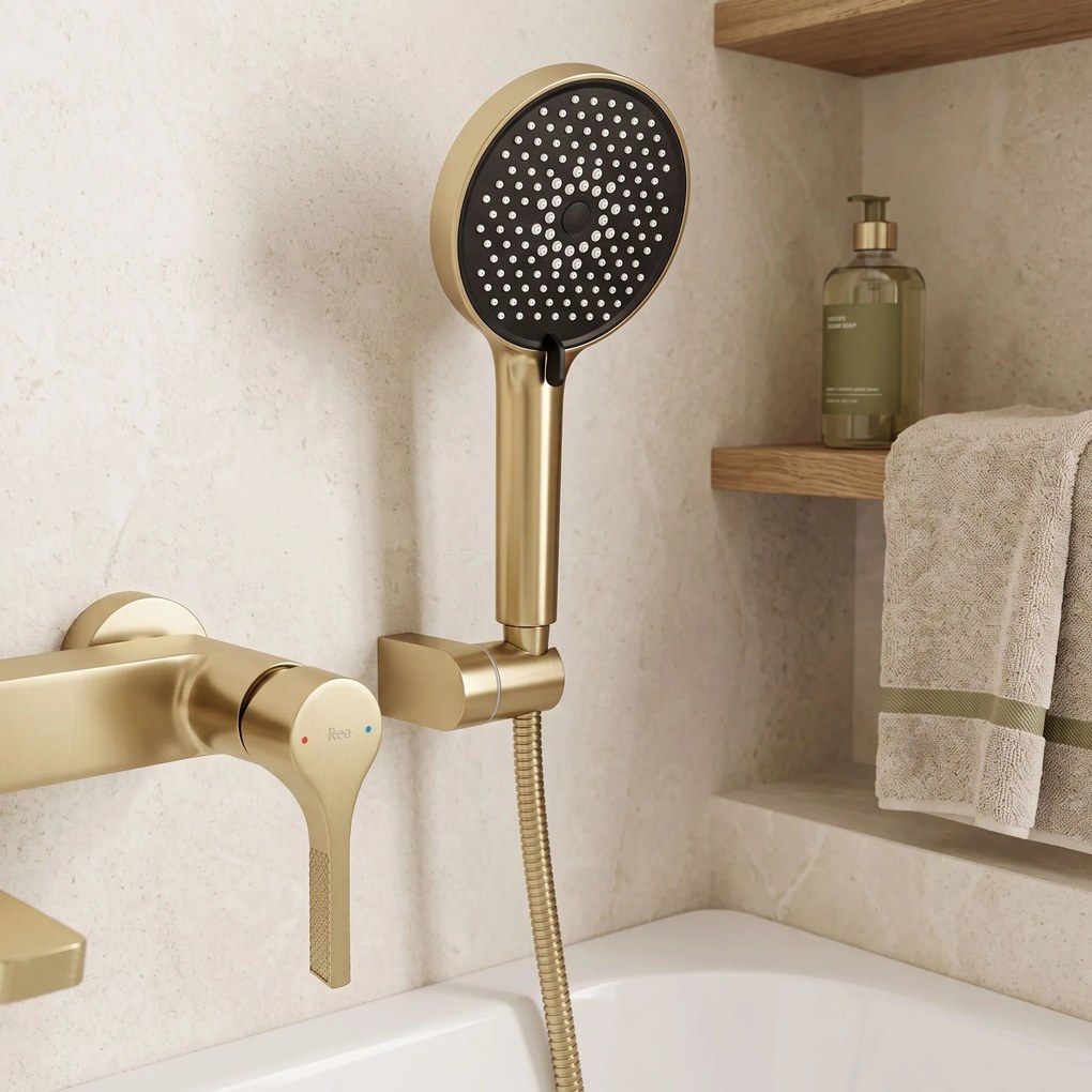 Rea, Koupelnová baterie PREMIUM REA Maxim Brush Gold, REA-B2257