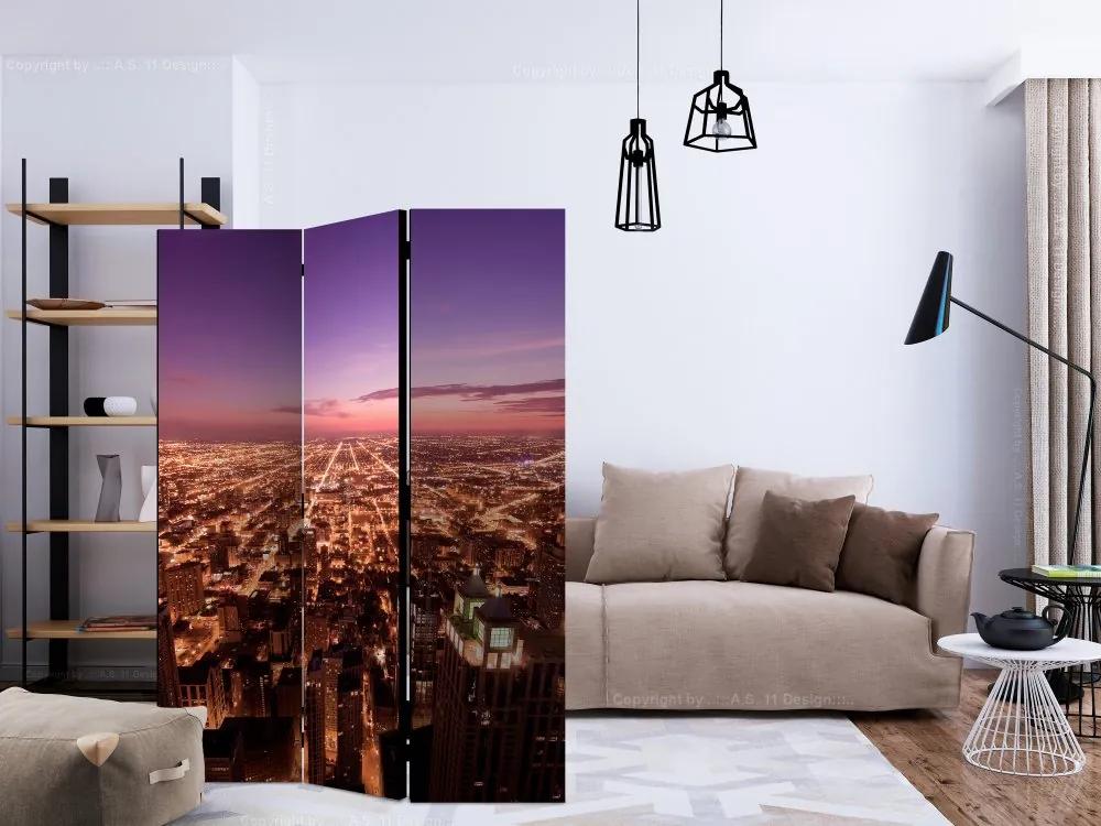 Paraván Chicago Panorama Dekorhome 135x172 cm (3-dílný)