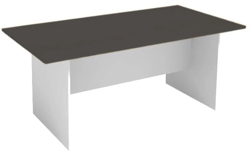 Jednací kancelářský stůl PRIMO WHITE, 180x90 cm, bílá/grafitová