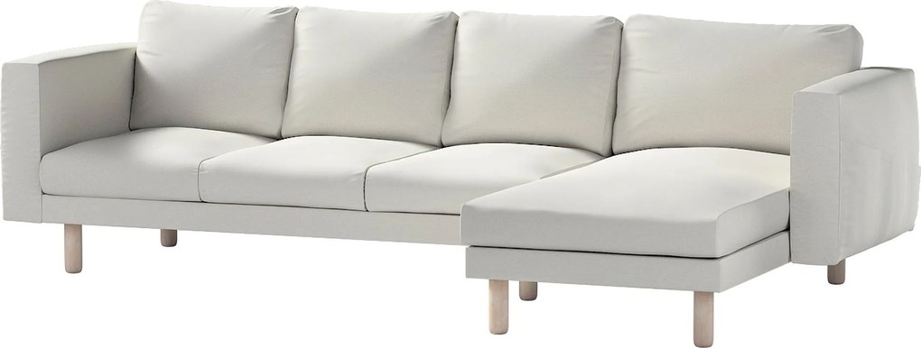 Potah na pohovku IKEA Norsborg 4-místná se šezlongem barva šedá látka lesklé, pletený vzor, sametová
