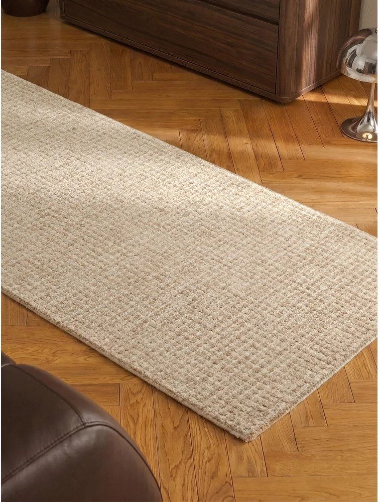 Vlněný běhoun v přírodní barvě 80x250 cm Eloise – Hanse Home