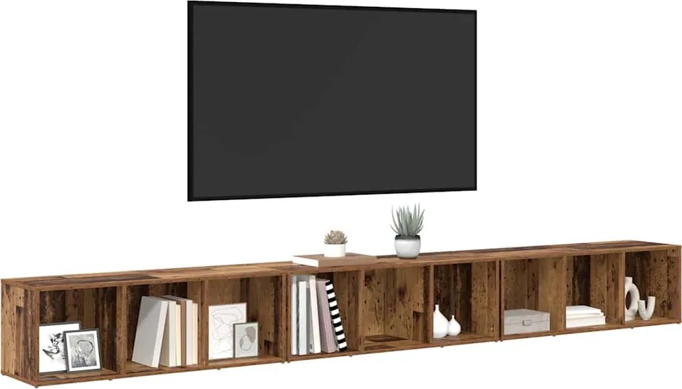 Sestava TV skříněk 3 ks Staré dřevo Kompozitní dřevo 3393552