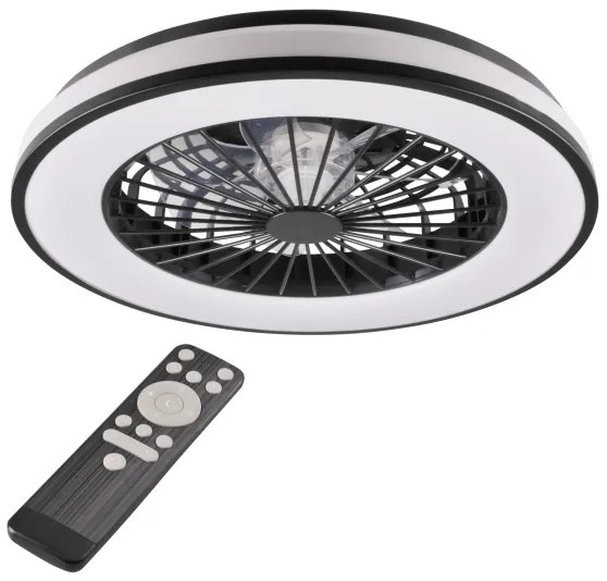 LED Stmívatelné stropní svítidlo s ventilátorem LED/48W/230V 3000-6500K + DO