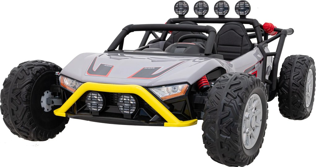 Ramiz Elektrická bugina Racing 5 pro děti +3 šedá + motory 2x200W + dálkové ovládání + pomalý start