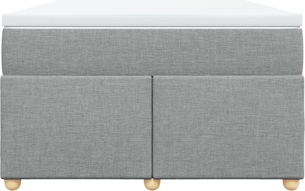 Box spring postel s matrací světle šedá 120x190 cm textil 3285359