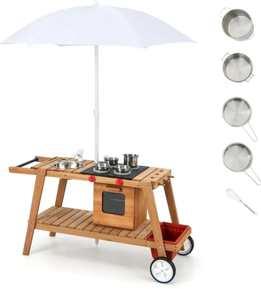 Dětská venkovní kuchyňka se slunečníkem TP10105WH