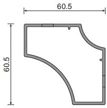 Volpato Stolové nohy IN/OUT B5 750 černá matná, sada 4ks